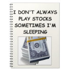 Candlestick Stock Market Chart with Blue Border Notebook | Zazzle.com