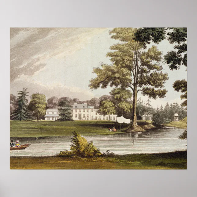 Stoke Place, from Ackermann's 'Repository of Arts' Poster | Zazzle