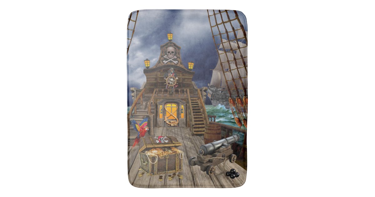 STOLEN PIRATE TREASURE BATH MAT | Zazzle