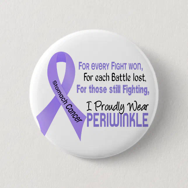 Stomach Cancer I Proudly Wear Periwinkle 1 Button | Zazzle