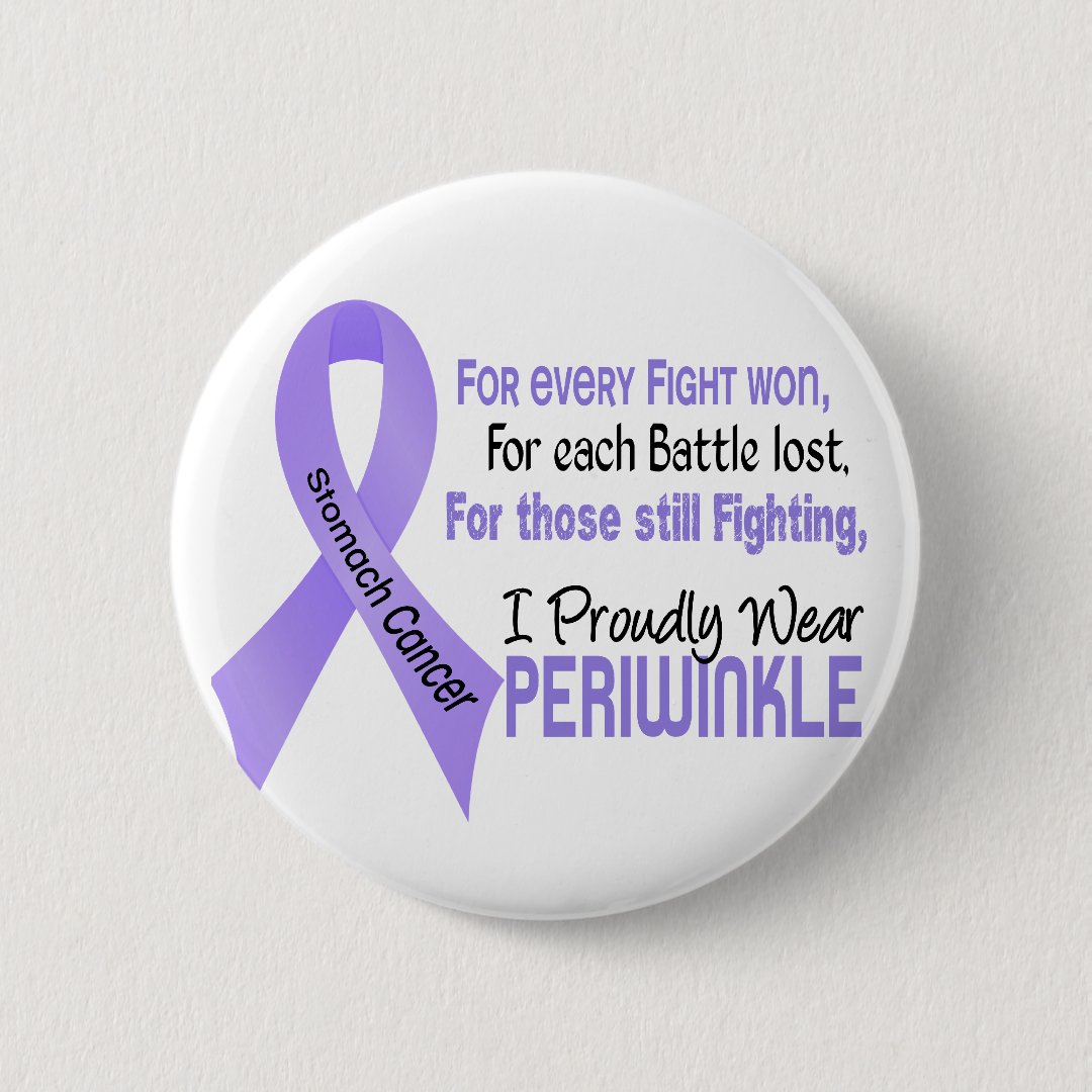 Stomach Cancer I Proudly Wear Periwinkle 1 Button | Zazzle