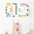 Stomp Chomp Roar Dinosaur 3rd Birthday Party Banner | Zazzle