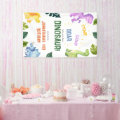 Stomp Chomp Roar Dinosaur 3rd Birthday Party Banner | Zazzle