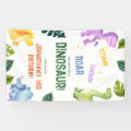 Stomp Chomp Roar Dinosaur 3rd Birthday Party Banner | Zazzle