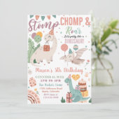 Stomp, Chomp & Roar Watercolor Dinosaurs Birthday Invitation | Zazzle