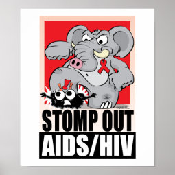 Stomp Out AIDS/HIV Poster | Zazzle