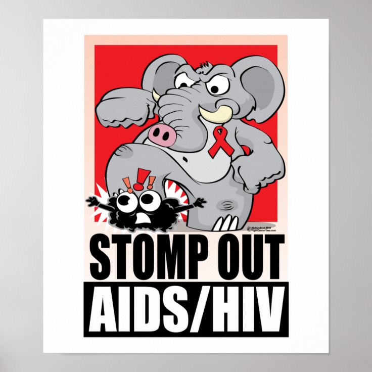 Stomp Out AIDS/HIV Poster | Zazzle