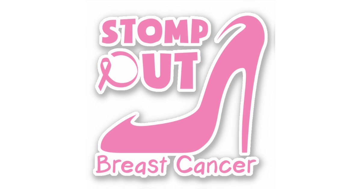 Stomp Out Breast Cancer Sticker | Zazzle