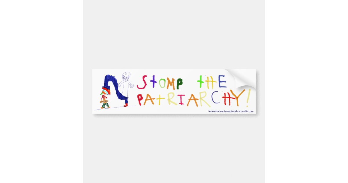 Stomp the Patriarchy Bumper Sticker | Zazzle