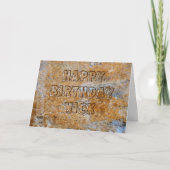 Stone Age Happy Birthday Nick Card | Zazzle