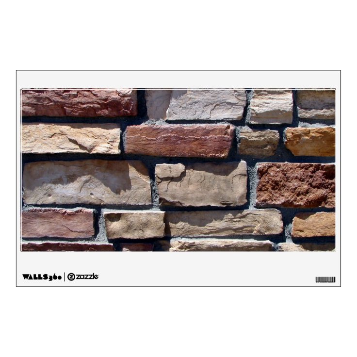 Stone and Brick Wall Close-up Wall Decal | Zazzle