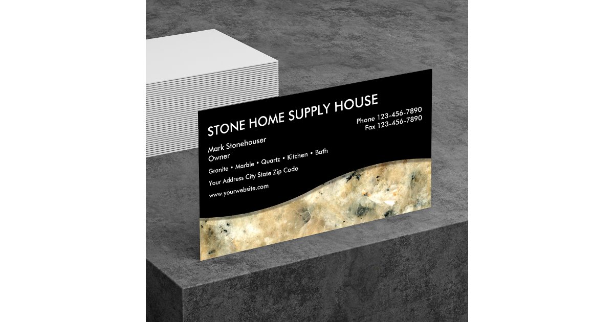 Stone And Granite Business Cards | Zazzle