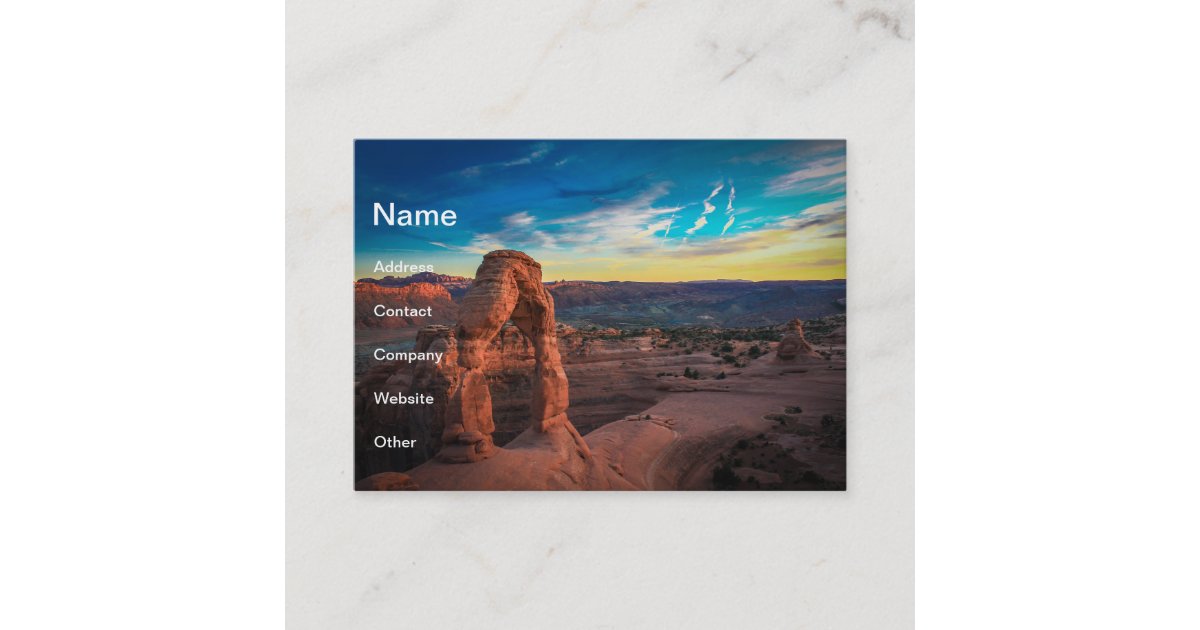 Stone arch business card | Zazzle