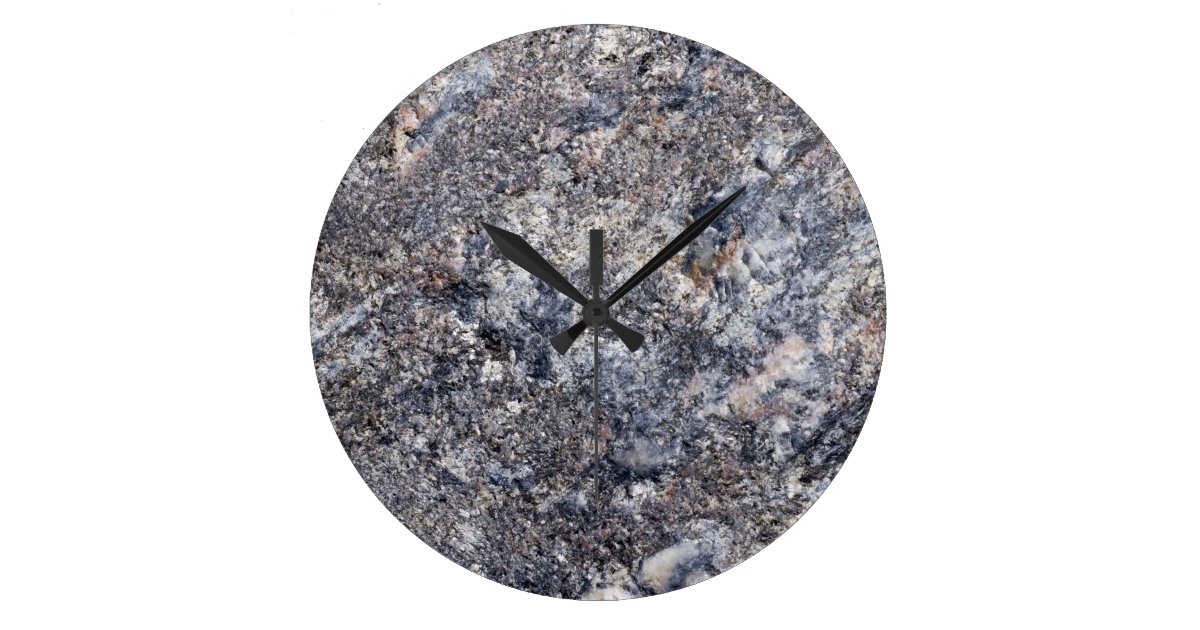 Stone Background - Gray Slate Rock Template Large Clock | Zazzle.com