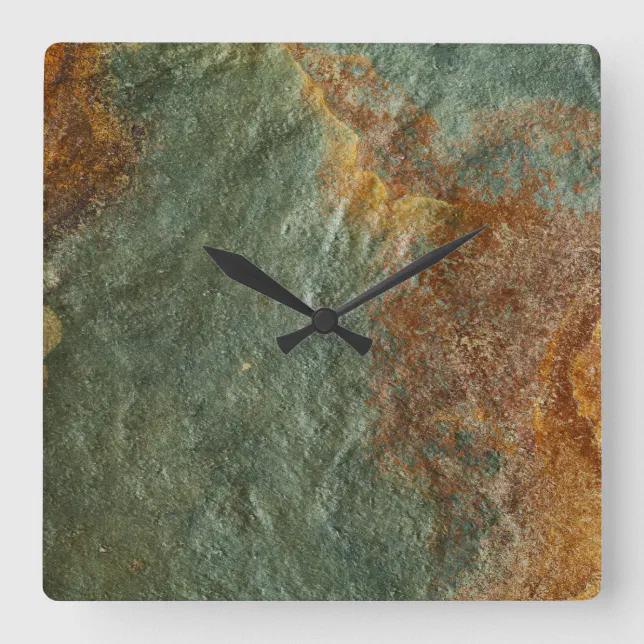 Stone Background - Slate Rock Customized Template Square Wall Clock ...