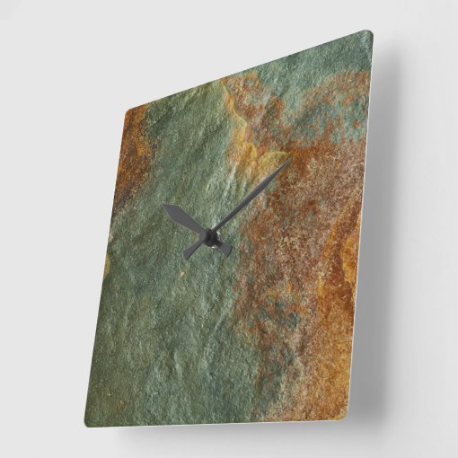 Stone Background - Slate Rock Customized Template Square Wall Clock ...