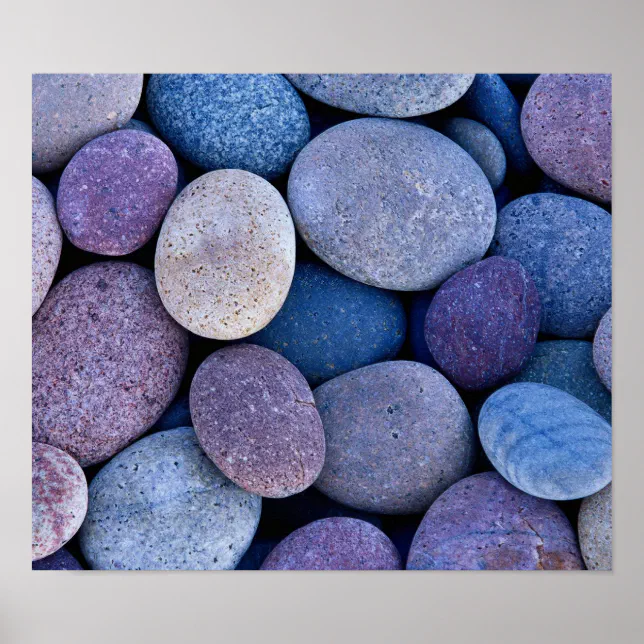 Stone blue rocks poster | Zazzle