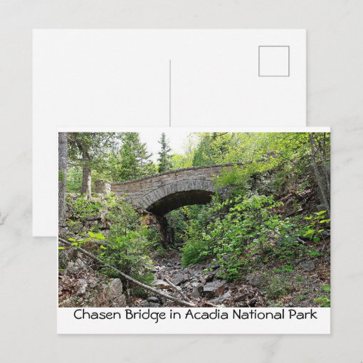 Stone bridge - Acadia National Park Postcard | Zazzle