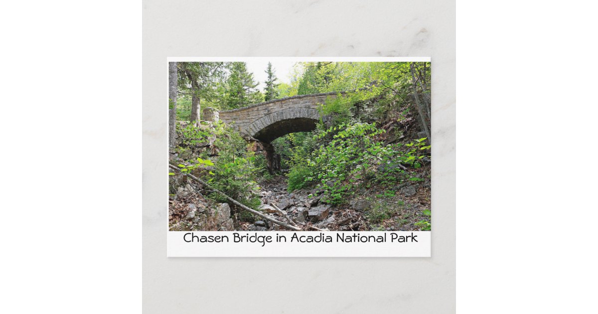 Stone bridge - Acadia National Park Postcard | Zazzle