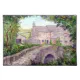 Stone Bridge Watercolor Painting Placemat | Zazzle