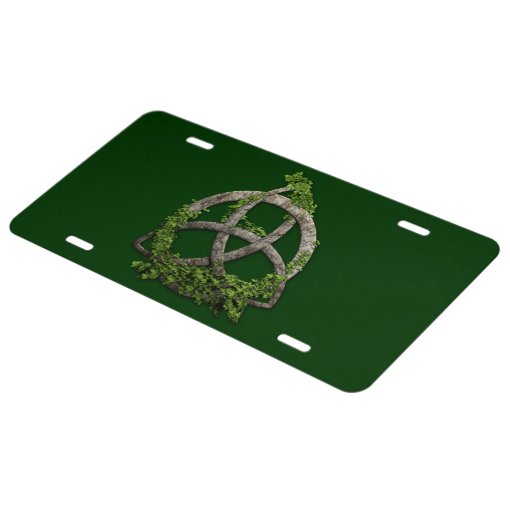 Stone Celtic Trinity Knot License Plate | Zazzle
