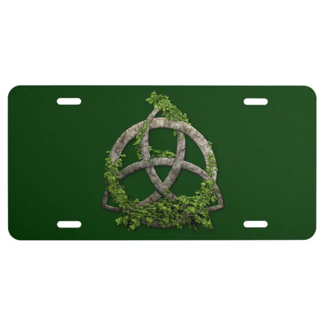 Stone Celtic Trinity Knot License Plate | Zazzle
