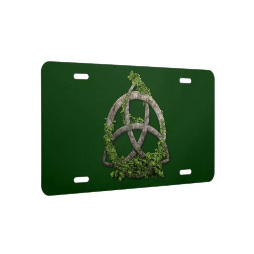 Stone Celtic Trinity Knot License Plate | Zazzle
