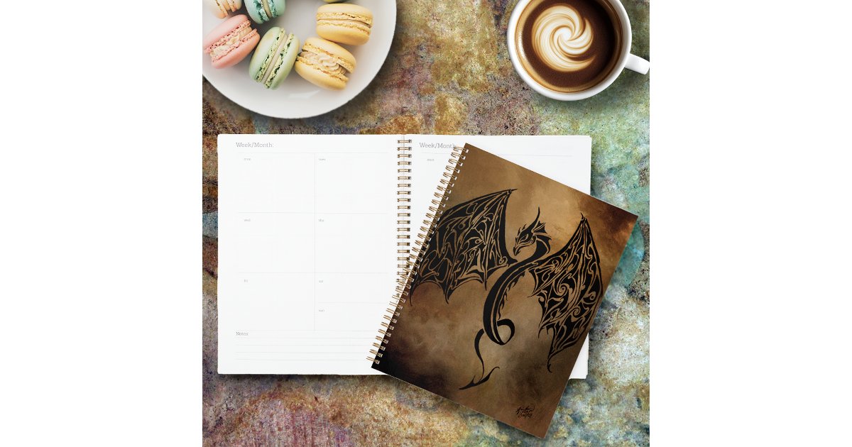 Stone Dragon Tribal Planner | Zazzle