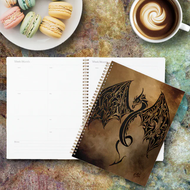Stone Dragon Tribal Planner | Zazzle