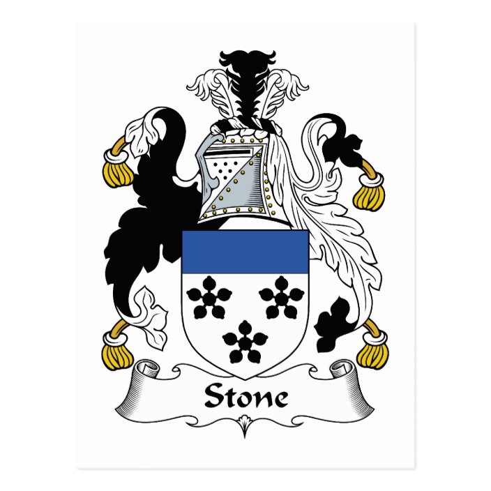 Stone Family Crest Postcard | Zazzle.com