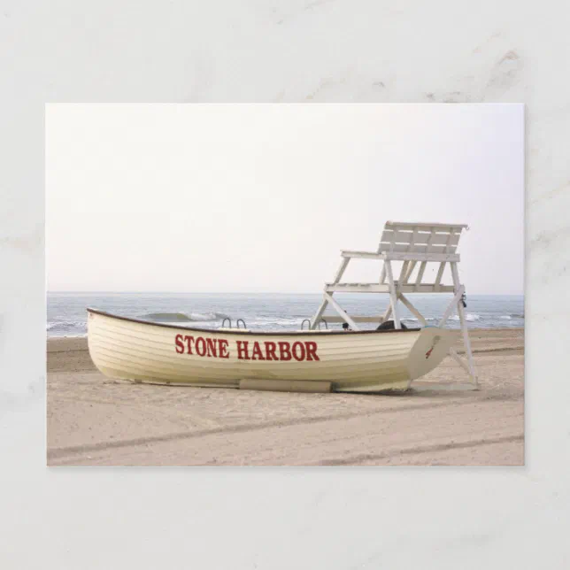 Stone Harbor Boat Postcard | Zazzle