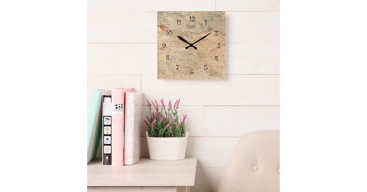 Stone Look Kitchen Wall Clocks | Zazzle