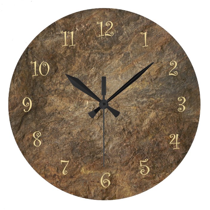 Stone Look Kitchen Wall Clocks | Zazzle.com