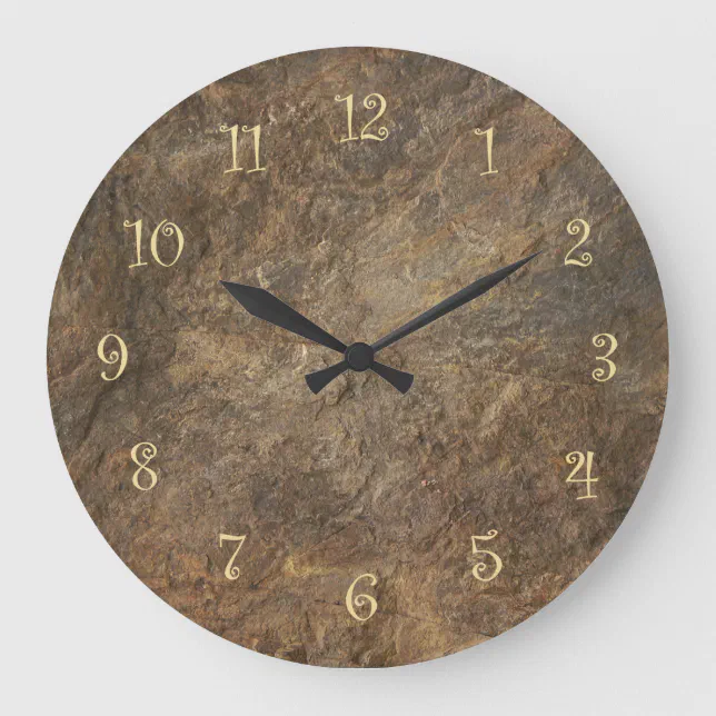 Stone Look Kitchen Wall Clocks | Zazzle