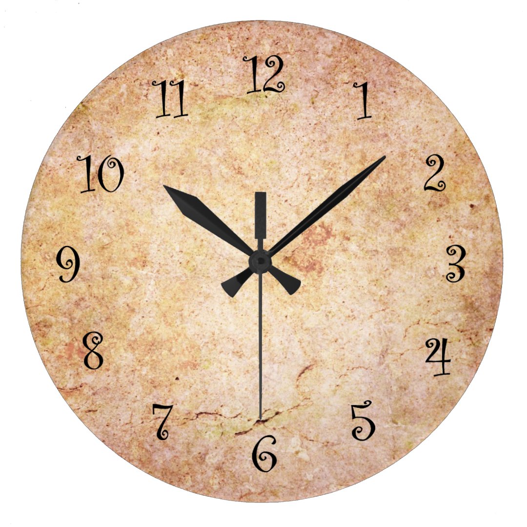 Stone Look Kitchen Wall Clocks | Zazzle