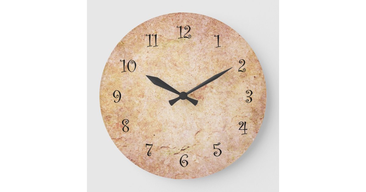 Stone Look Kitchen Wall Clocks | Zazzle