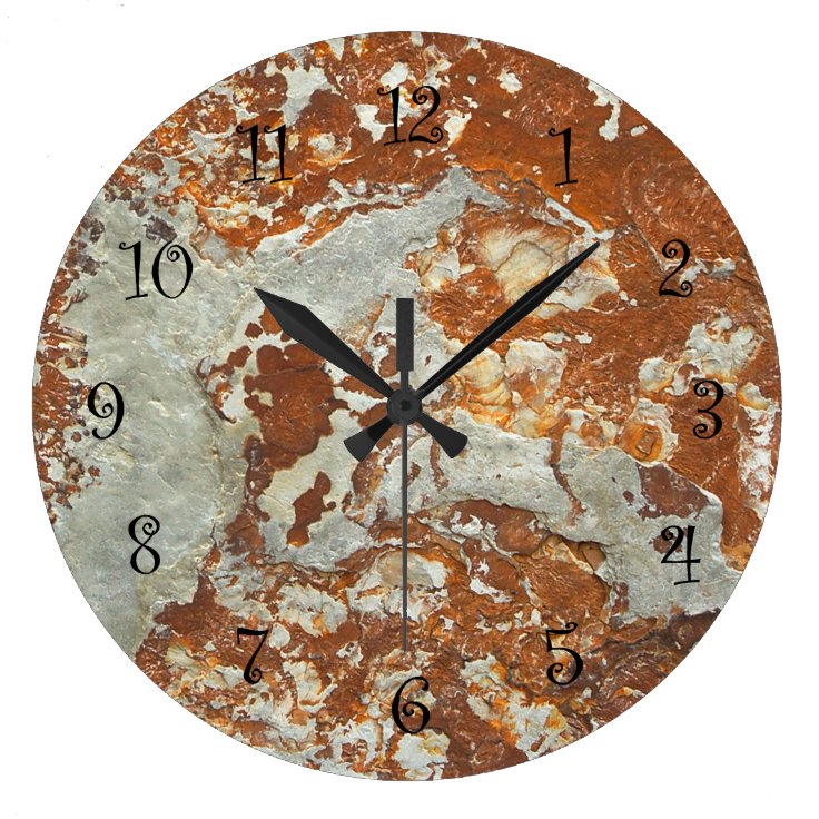 Stone Look Kitchen Wall Clocks | Zazzle