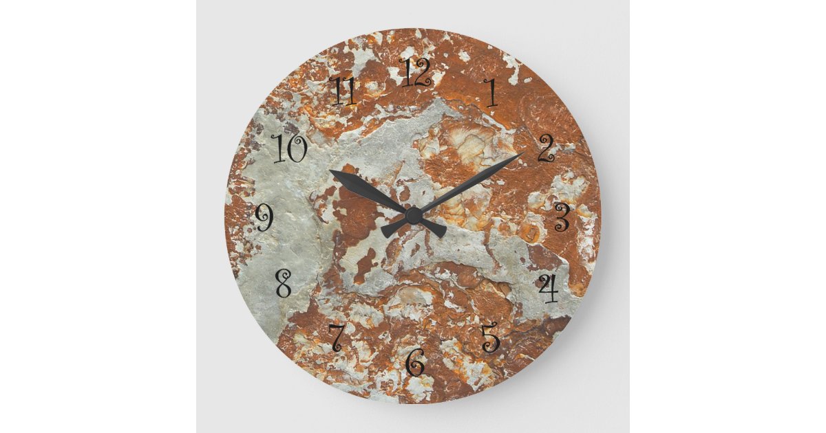 Stone Look Kitchen Wall Clocks | Zazzle