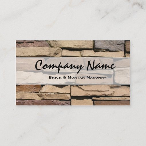 Stone Masonry Business Cards | Zazzle