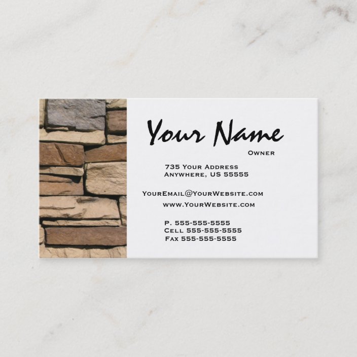 Stone Masonry Business Cards | Zazzle.com