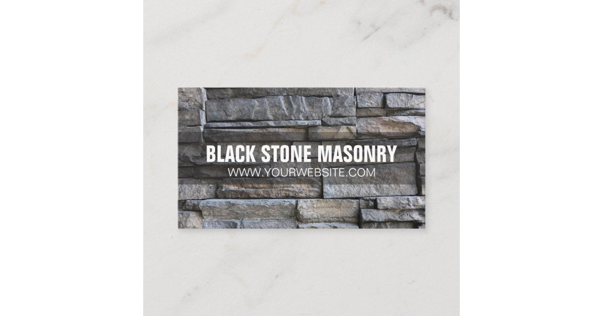 Stone Masonry Construction Business Card | Zazzle