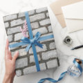 Stone Pathway Gray Cobblestone Street Sidewalk Wrapping Paper | Zazzle