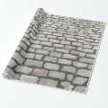 Stone Pathway Gray Cobblestone Street Sidewalk Wrapping Paper | Zazzle