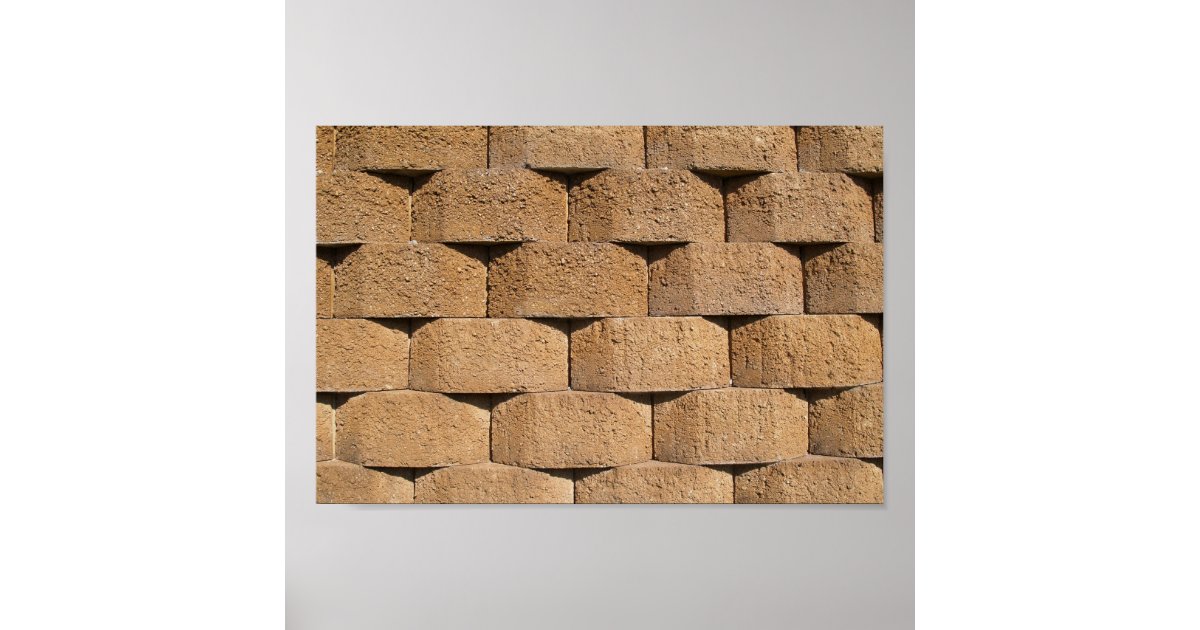 Stone Retaining Wall Canvas or Poster | Zazzle