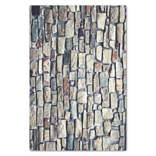 Stone Rock Wall Texture Tissue Paper | Zazzle