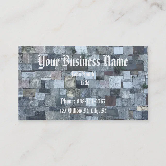 Stone Wall Business Card | Zazzle