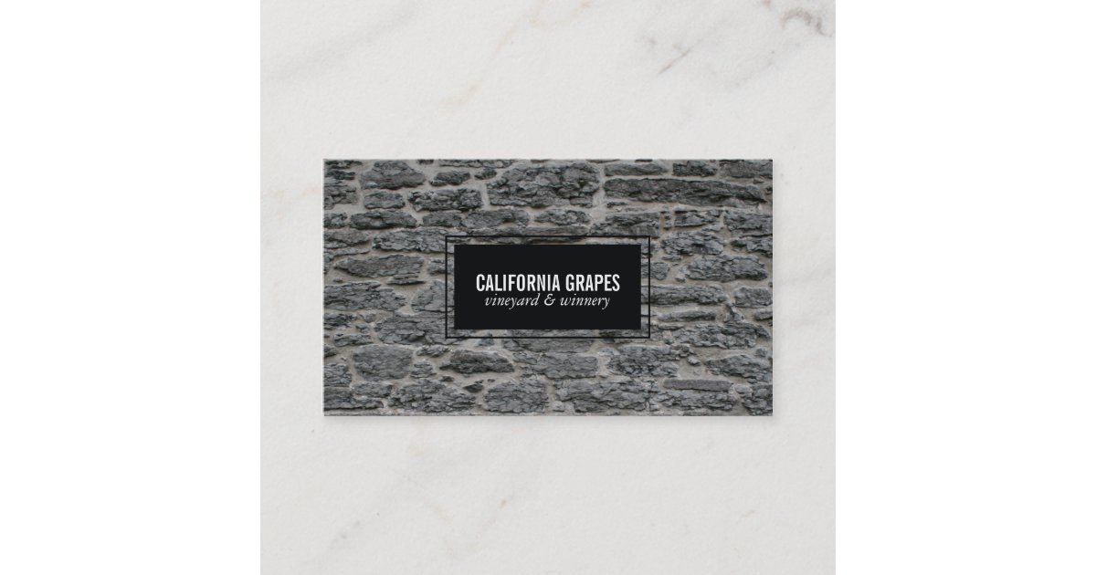 Stone Wall Business Card | Zazzle