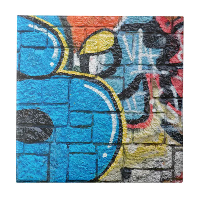 stone wall graffiti tile | Zazzle