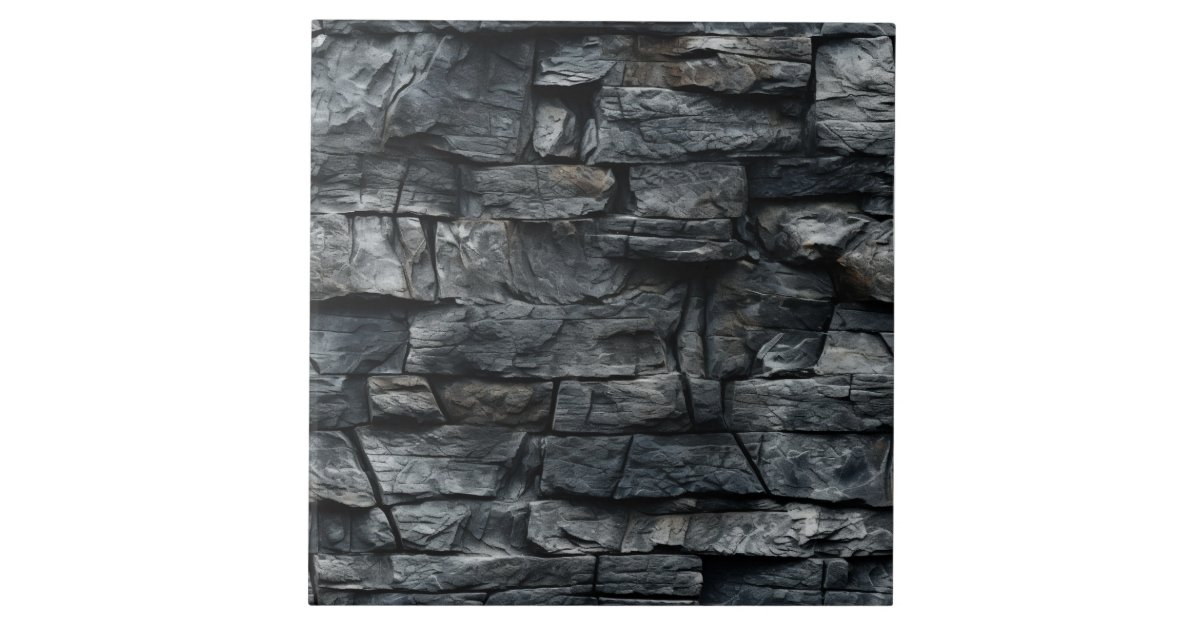 Stone Wall Illusion Ceramic Tile | Zazzle