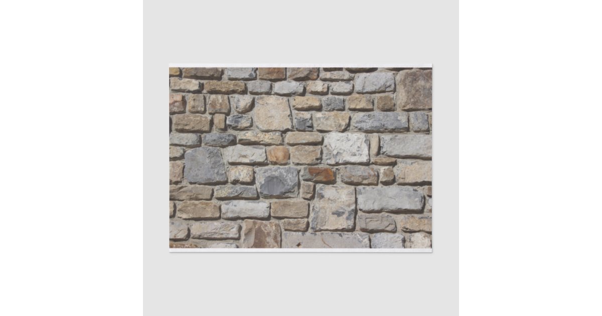 Stone Wall Texture Tissue Paper | Zazzle